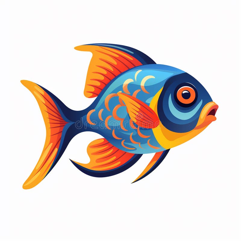 Graceful angelfish drawing stock illustration. Illustration of color ...