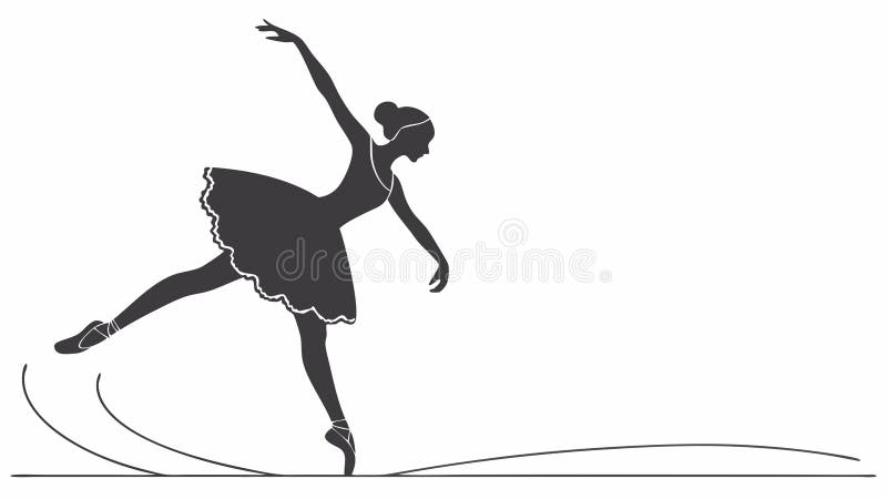 Graceful Ballerina Dancing, Artistic Movement, Vector Design Generative ...
