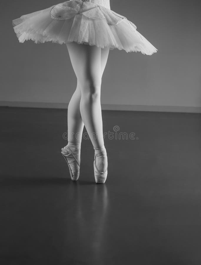 Graceful Ballerina Standing En Pointe Stock Photo - Image of ballet ...