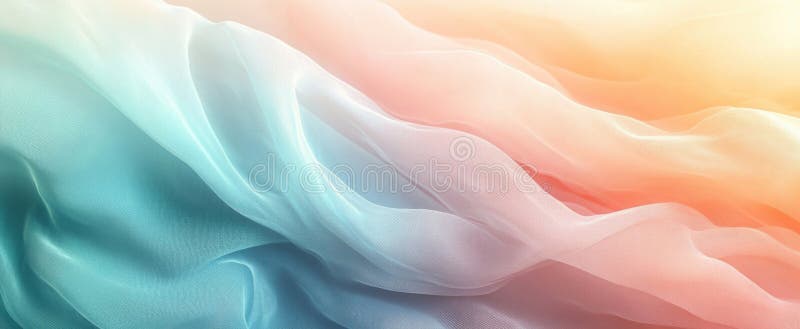 Graceful Banner with Delicate Mist Spreading Over Pastel Gradient ...