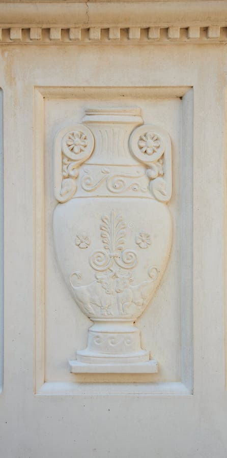 Graceful Beautiful Historical Bas-reliefs Stock Image - Image of white ...