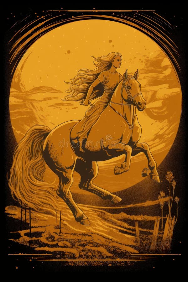 Graceful Centaur Galloping Across Golden Fields Art Work Image ...