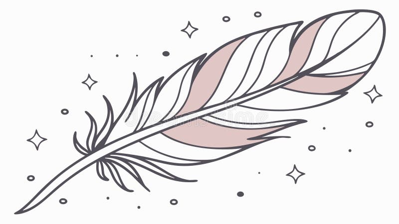Graceful Colored Feather with Shine Effect Vector, Vector Design ...