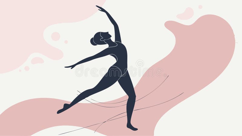 Graceful Dancer in Expressive Movement Pose Vector, Vector Design ...