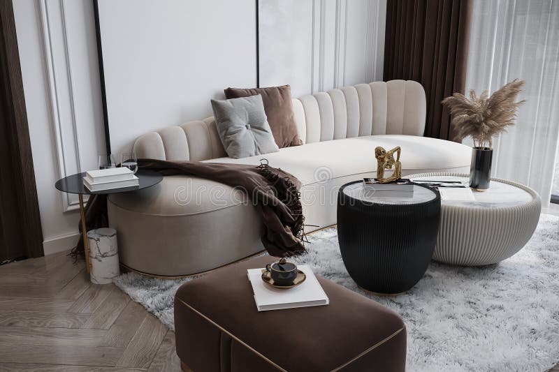 Graceful and Exclusive Couch and Center Table into Smart Living Place ...