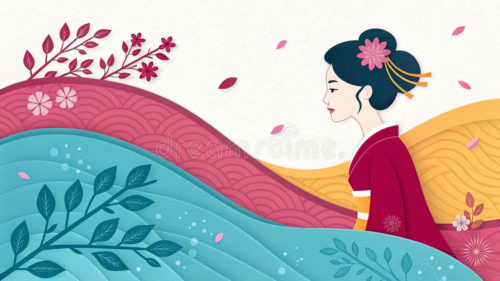 Feminine Background Aesthetic with Paper Texture Stock Image - Image of ...