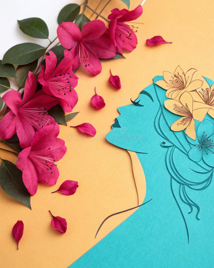 Feminine Background Aesthetic with Paper Texture Stock Image - Image of ...