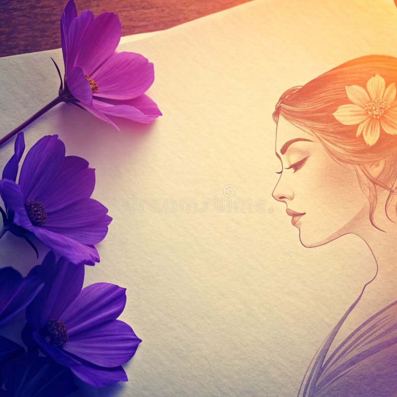 Feminine Background Aesthetic with Paper Texture Stock Photo - Image of ...