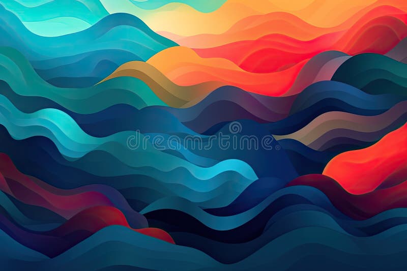Graceful Flow of Waves in Abstract Background Design for Your Creative ...