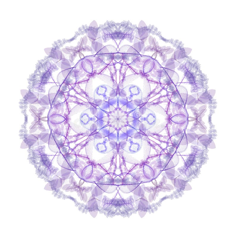 Graceful Geometric Circular Pattern on a White Background Stock ...