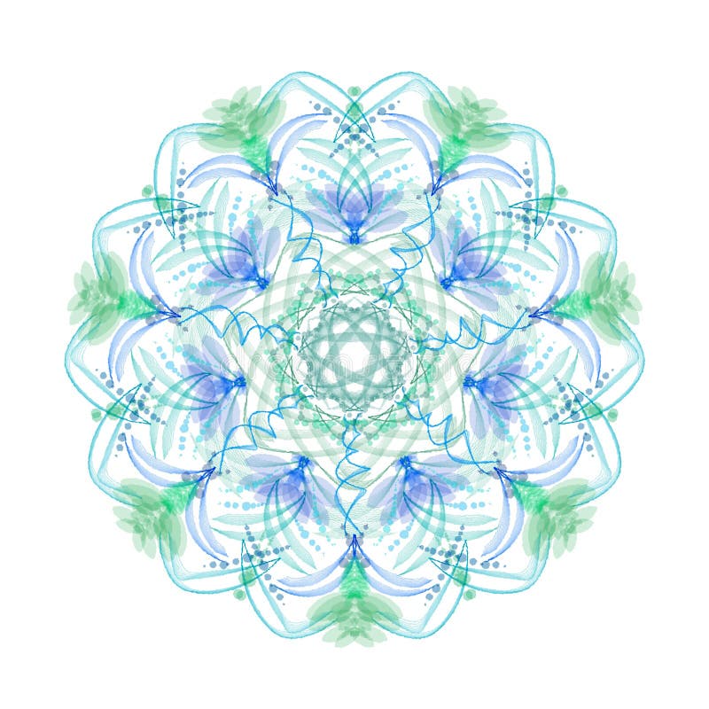 Graceful Geometric Circular Pattern on a White Background Stock ...