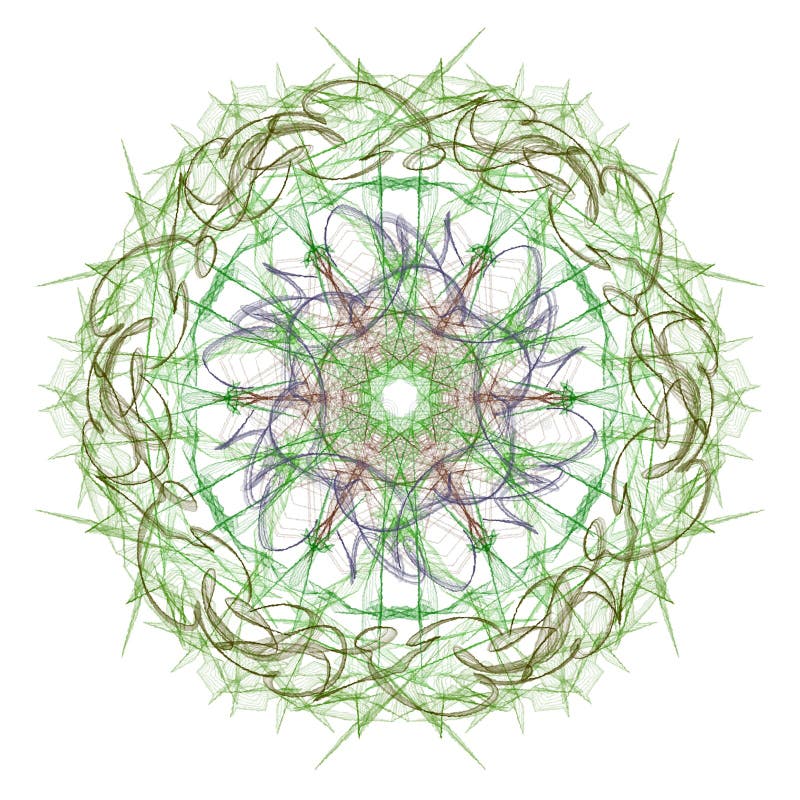 Graceful Geometric Circular Pattern on a White Background Stock ...