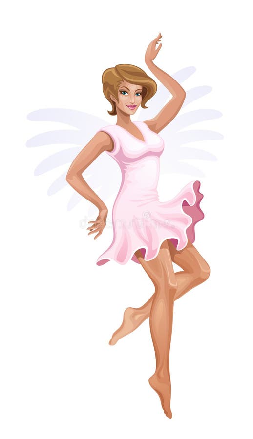 Graceful Girl Ballet Dancer Dancing on Human Hand. Art Collage. Stock ...