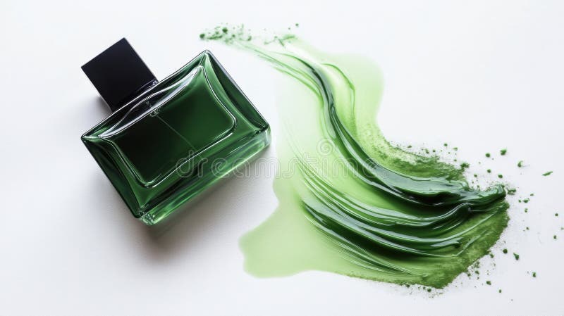 Graceful Green Perfume Design Stock Image - Image of retail, aroma ...