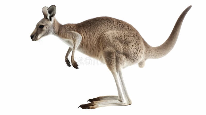 Graceful Kangaroo in Motion Stock Illustration - Illustration of ...