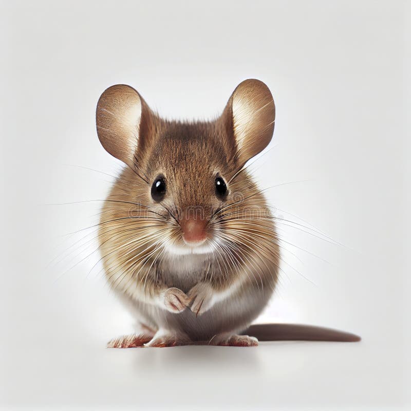 Graceful Mouse on White Background for Invitations and Posters. Stock ...