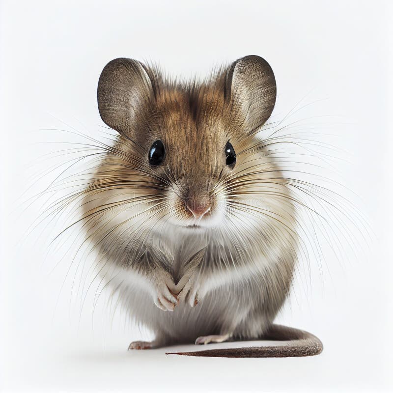 Graceful Mouse on White Background for Invitations and Posters. Stock ...