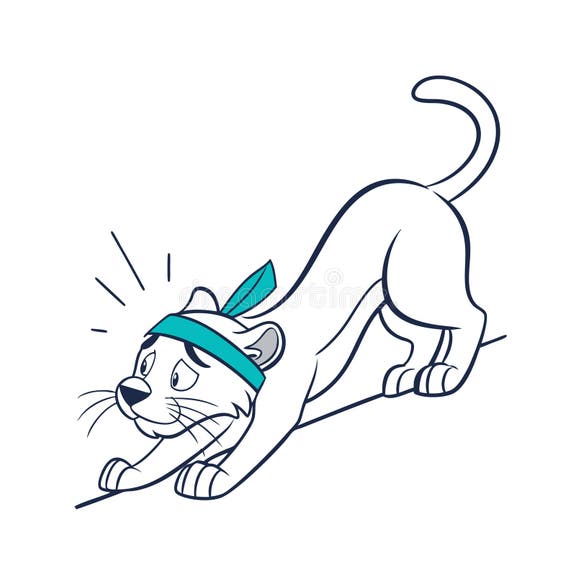 Graceful Panthers Unstable Drawing Stock Image - Illustration of ...