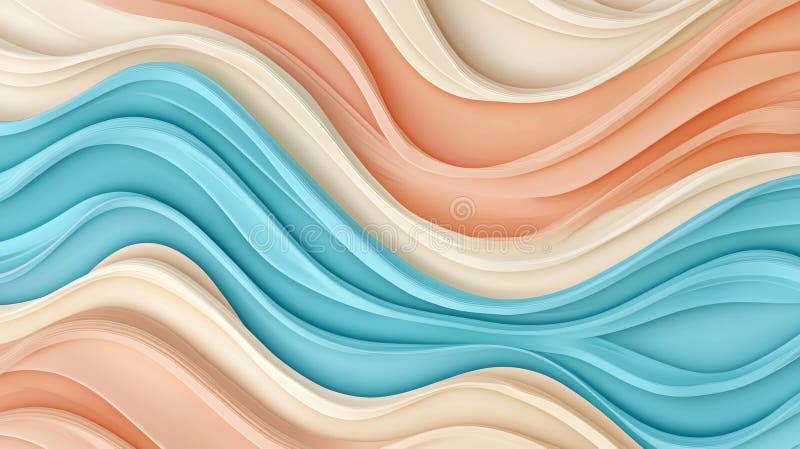 Graceful Pastel Waves Create a Mesmerizing Abstract Background with a ...