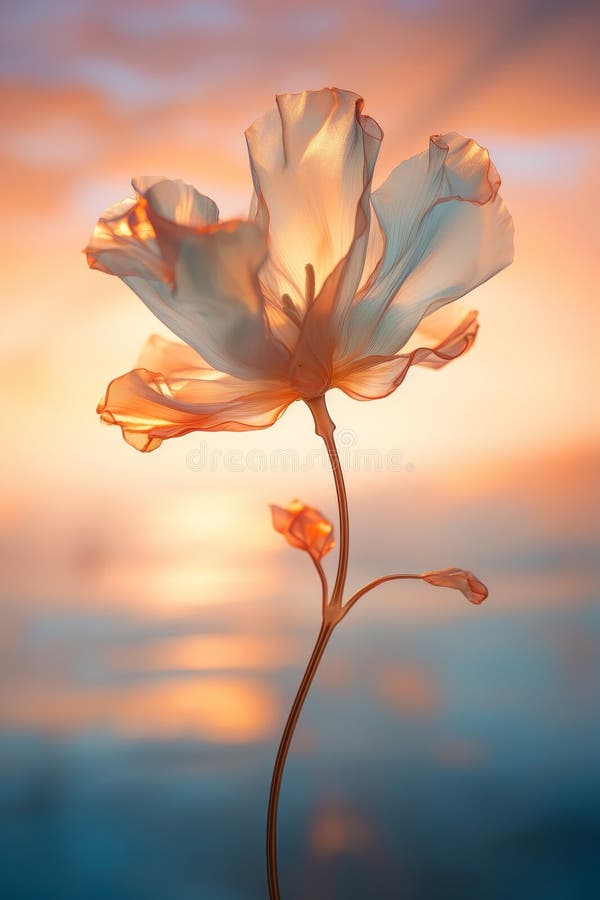 Graceful Silk Flower Glowing in the Breeze with Mesmerizing Double ...