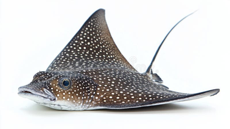 Graceful Spotted Eagle Ray Showcases Its Beautiful Spotted Pattern and ...