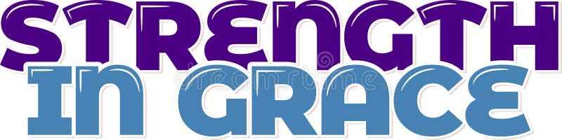 Graceful Strength Lettering Vector Art Stock Vector - Illustration of ...