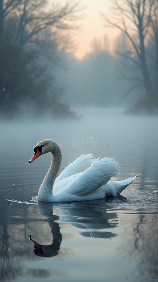 Graceful Swan on Ontario Lake, Canada Stock Photo - Image of feather ...