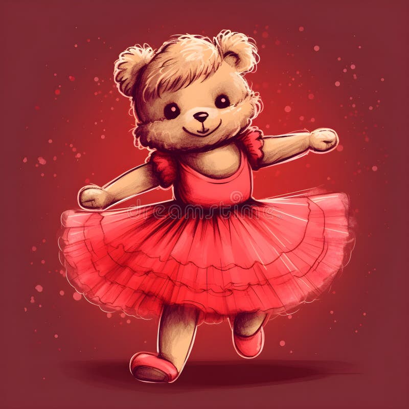 Graceful teddy tutu dance stock photo. Image of animal - 286698926