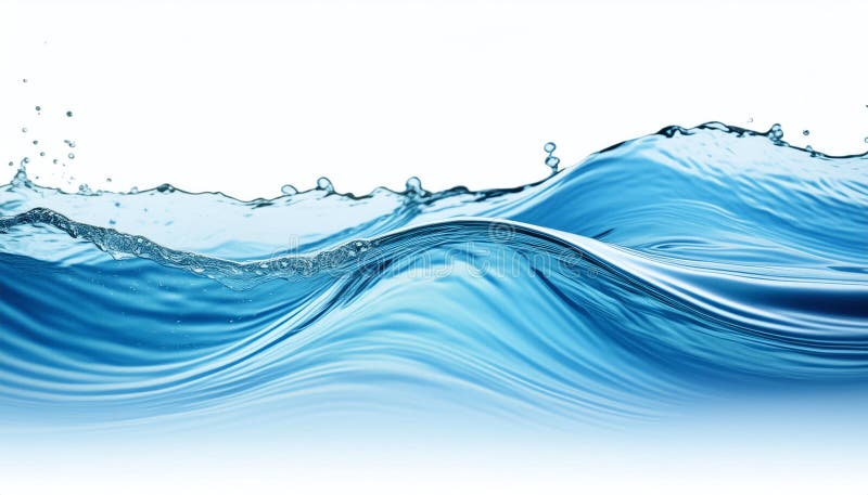 A Graceful Wave of Crystal-clear Water Splashes Against a White ...