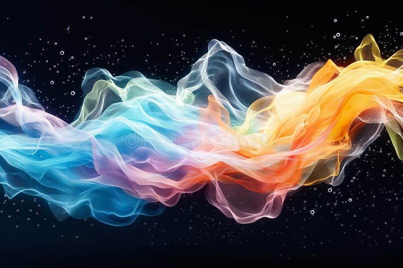 Graceful Waves of Color Swirl Together in a Mesmerizing Dance Across a ...