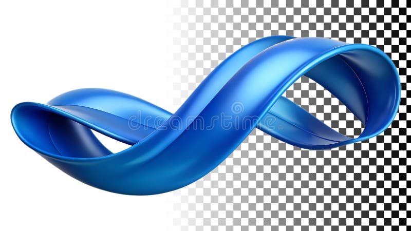Flowing Blue Ribbon, Elegant Decoration Element Png Transparent Image ...