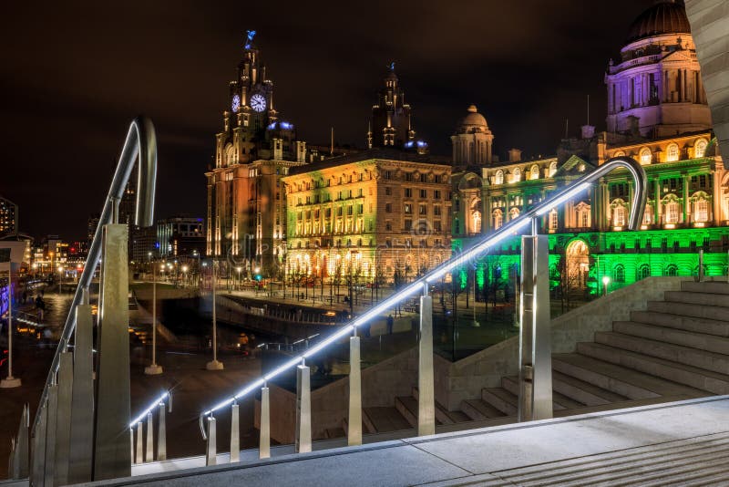 The 3 Graces of Liverpool Seen from the Steps of the Steps of the ...