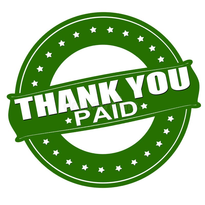 Gracias pagado stock de ilustración. Ilustración de muestra - 109042427