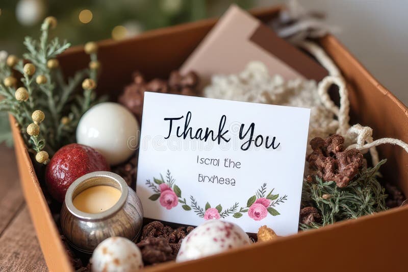 Gracious Present: Thoughtful Gift Set and Kind Message Inside Stock ...