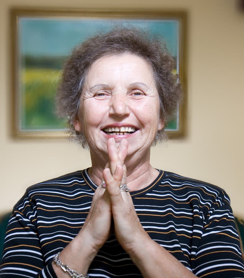 Gracious Senior Lady Portrait Stock Image - Image of lovely, closeup ...