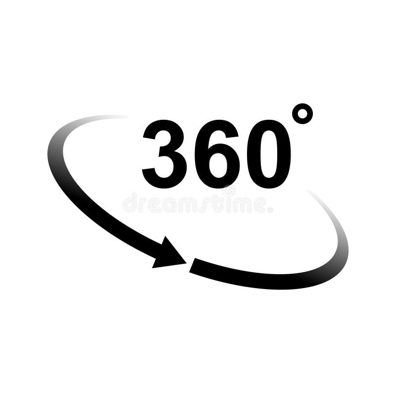 Design-Symbol Für 360-Grad-Ansicht. Vektorsymbol Für Virtuelle 3D ...
