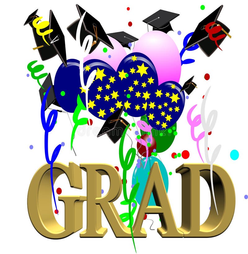 Grad day stock illustration. Illustration of caps, large - 19455282