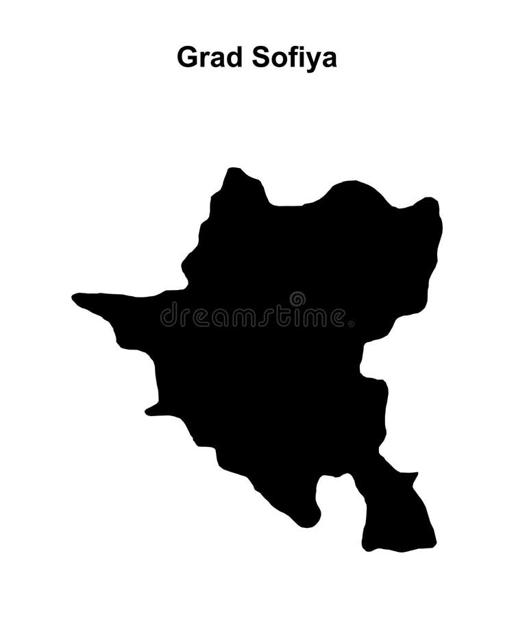 Grad Sofiya outline map stock vector. Illustration of icon - 360403697