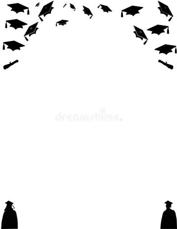 Graduation Cap Border Stock Illustrations – 922 Graduation Cap Border ...