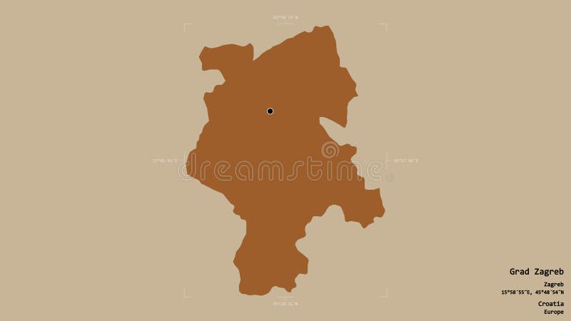 Grad Zagreb - Croatia. Bounding Box. Pattern Stock Illustration ...