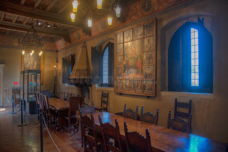 Gradara, Italy, September 30, 2021: Chamber Inside of the Castel ...