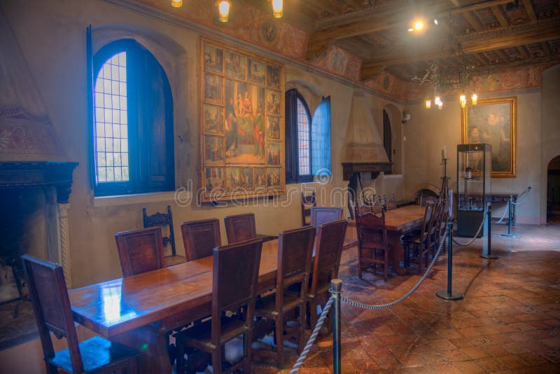 Gradara, Italy, September 30, 2021: Chamber Inside of the Castel ...
