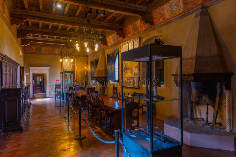 Gradara, Italy, September 30, 2021: Chamber Inside of the Castel ...