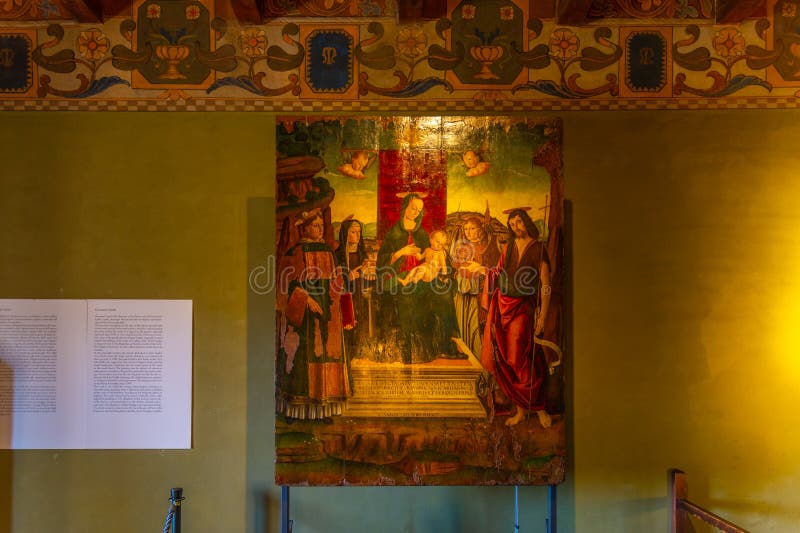 Gradara, Italy, September 30, 2021: Chamber Inside of the Castel ...