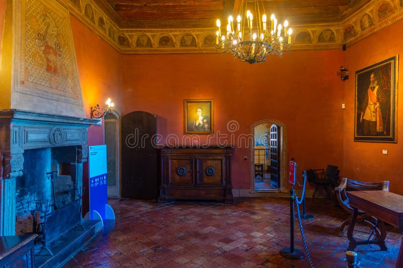 Gradara, Italy, September 30, 2021: Chamber Inside of the Castel ...