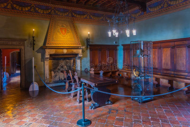 Gradara, Italy, September 30, 2021: Chamber Inside of the Castel ...