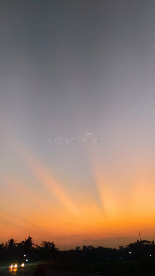 Gradation of Sunset Colors at the End of the Day Stock Image - Image of ...