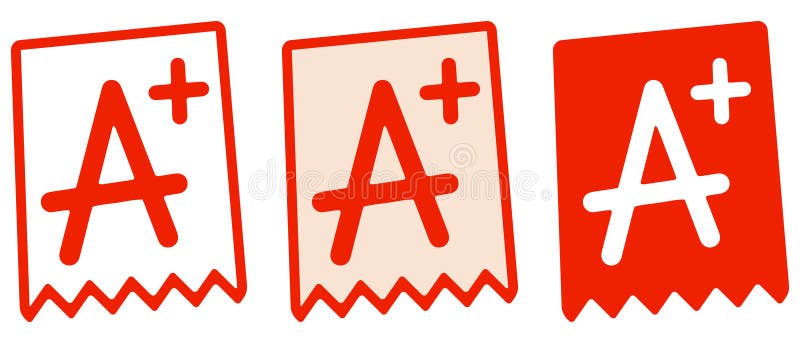 Grade a Plus Sign, Grading Sign of Students in the Educational System ...