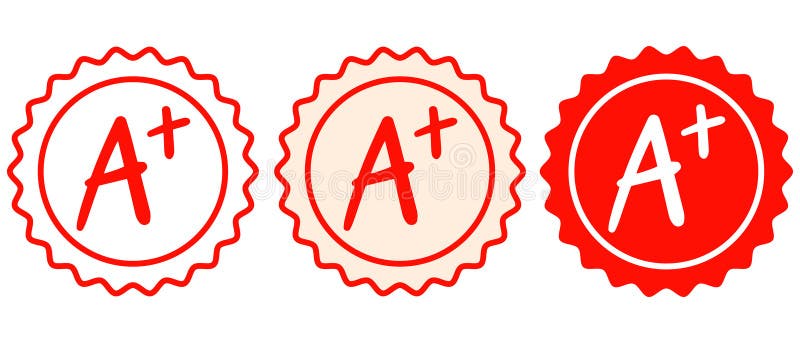 Grade a Plus Sign, Grading Sign of Students in the Educational System ...