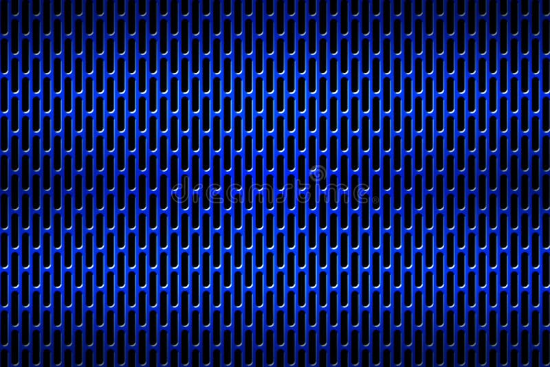 Malha Metálica Do Cromo Azul Fundo E Textura Do Metal Ilustração Stock ...